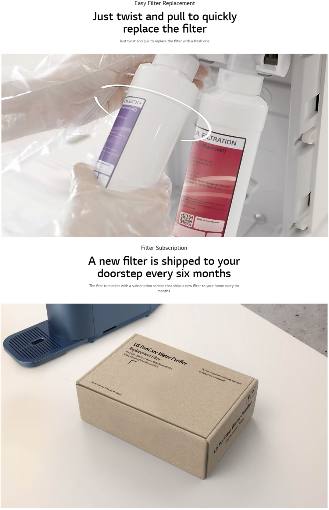 【RENTAL WD216AN】 LG PuriCare™ Tankless Water Purifier with 4-Stage ...