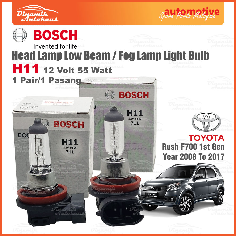 Toyota Rush Year 2008 To 2017 Head Lamp Low Beam / Fog Lamp Halogen ...