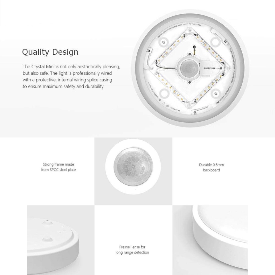 Xiaomi Mi Mijia Yeelight LED Crystal Ceiling Light Mini Sensor Motion ...