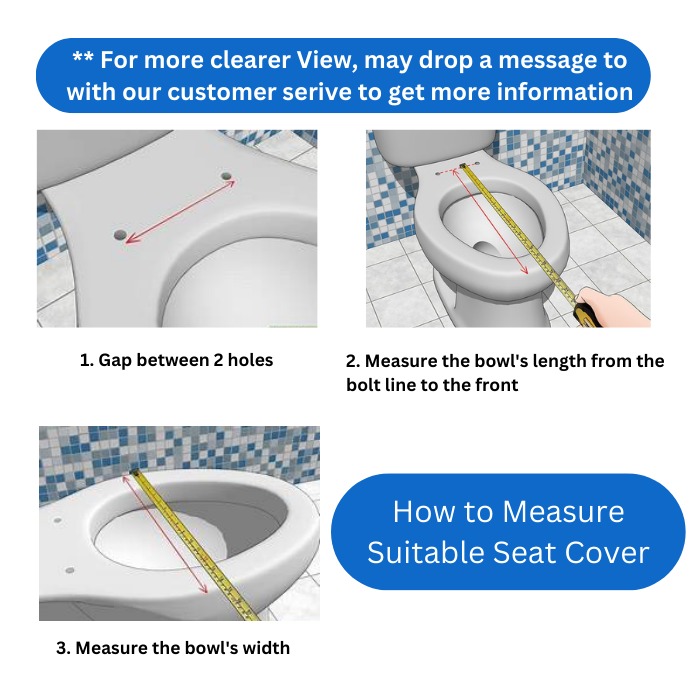 Heavy Duty D-Shaped Soft Closing Toilet Seat 465mm x 365mm THIN PROFILE ...