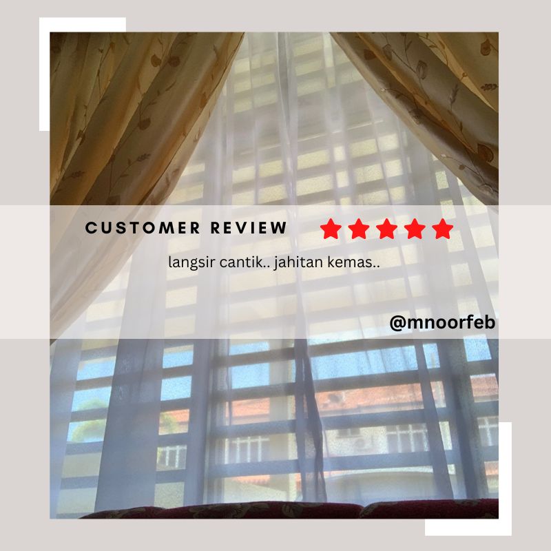 New & Soft TURKEY Sheer Curtain ♥️Hotel Preferred♥️ Langsir Putih / Day ...