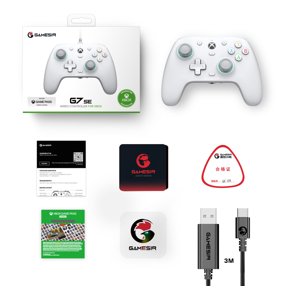 GameSir G7 SE G7SE Xbox Gaming Controller Wired Gamepad for XBOX S XS PC Steam Gaming With Hall ...