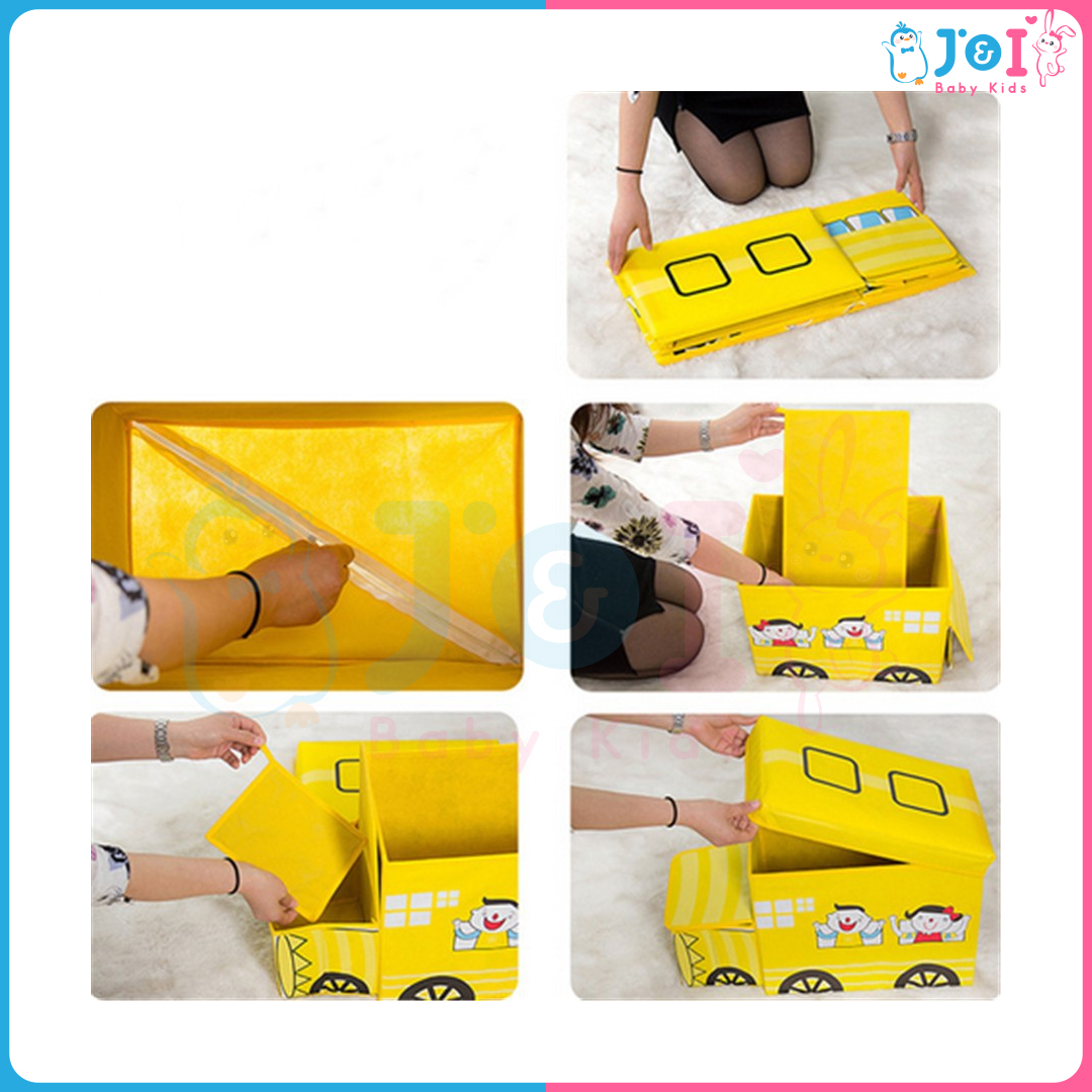 Storage Box Kids Vehicle Toy Storage Box Foldable Toy Storage Car ...