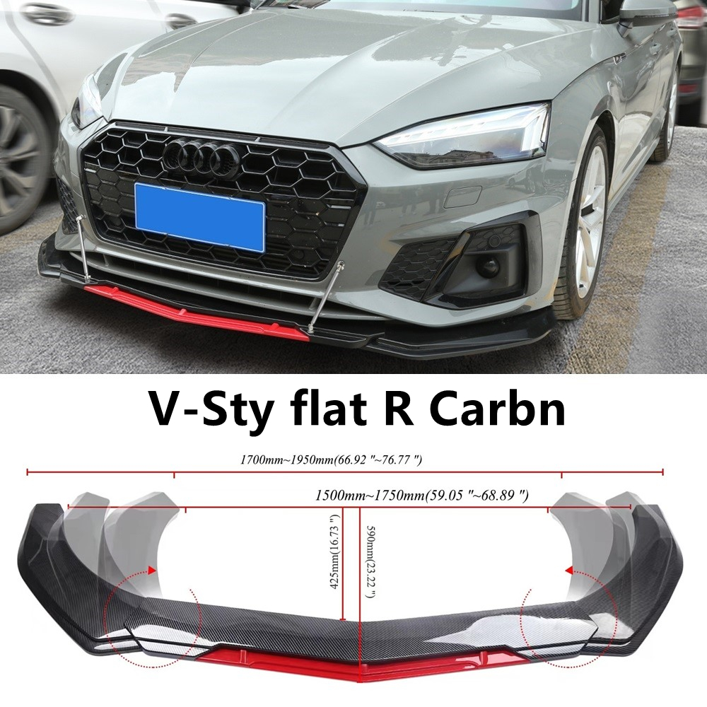 New Car LIPS Double Layer Universal FRONT BUMPER DIFFUSER LIP AXIA ...