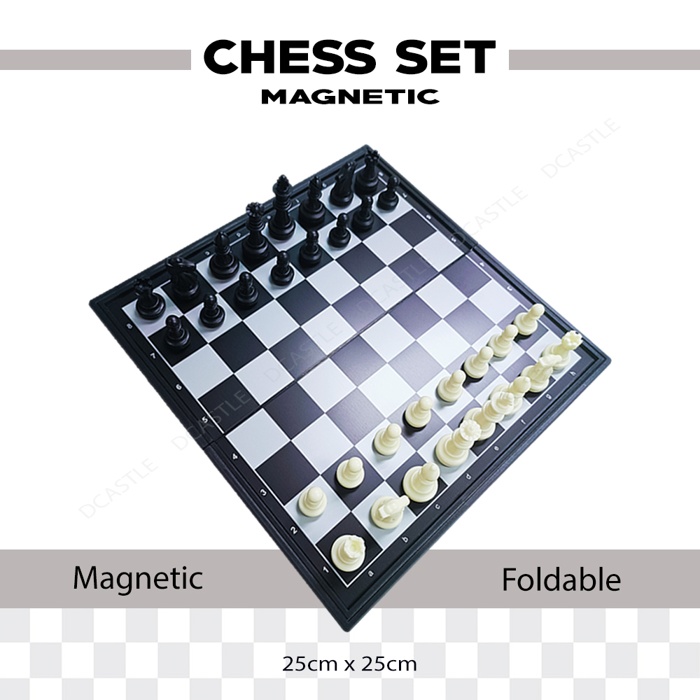 Set Catur Magnetik dengan Papan Catur Lipat/ Magnetic Chess Set with ...