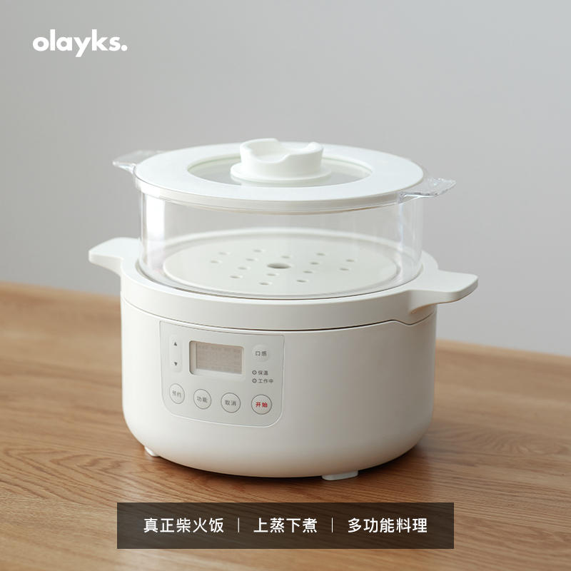 Olayks 2L/3L Multifunction Electric Rice Cooker With Steamer Multifunction Electric Cooker Hot ...