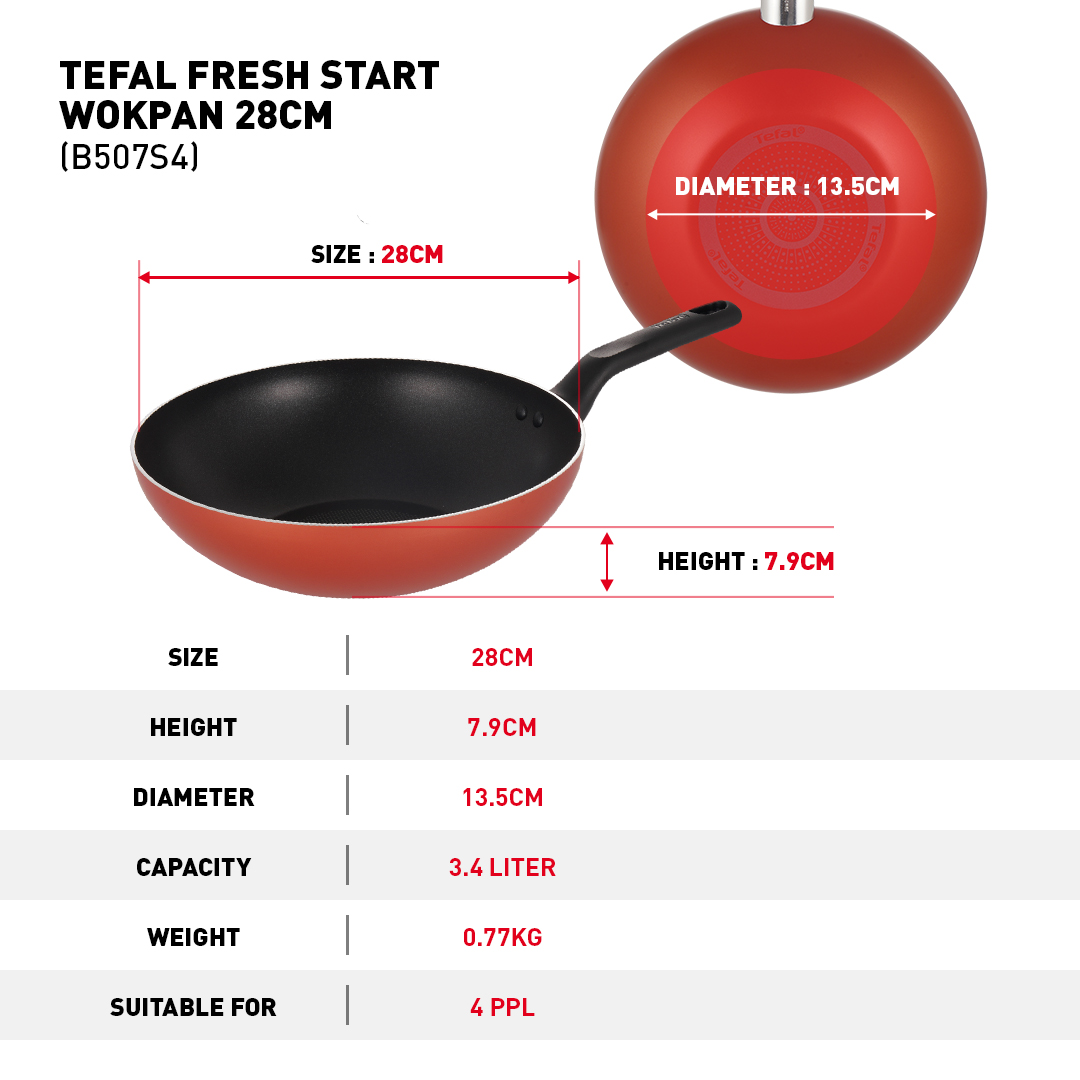 Tefal Fresh Start 4pcs (Non Stick Cookware Set/Pot and Pan) (Titanium ...