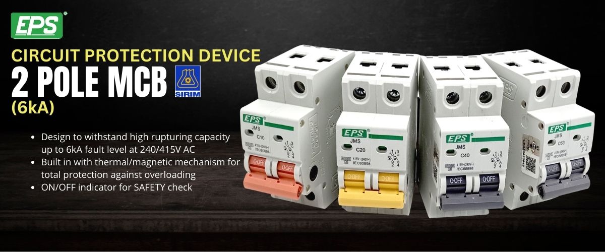 [SIRIM] EPS 2 POLE MCB Double Pole Miniature Circuit Breaker MCB DIN ...