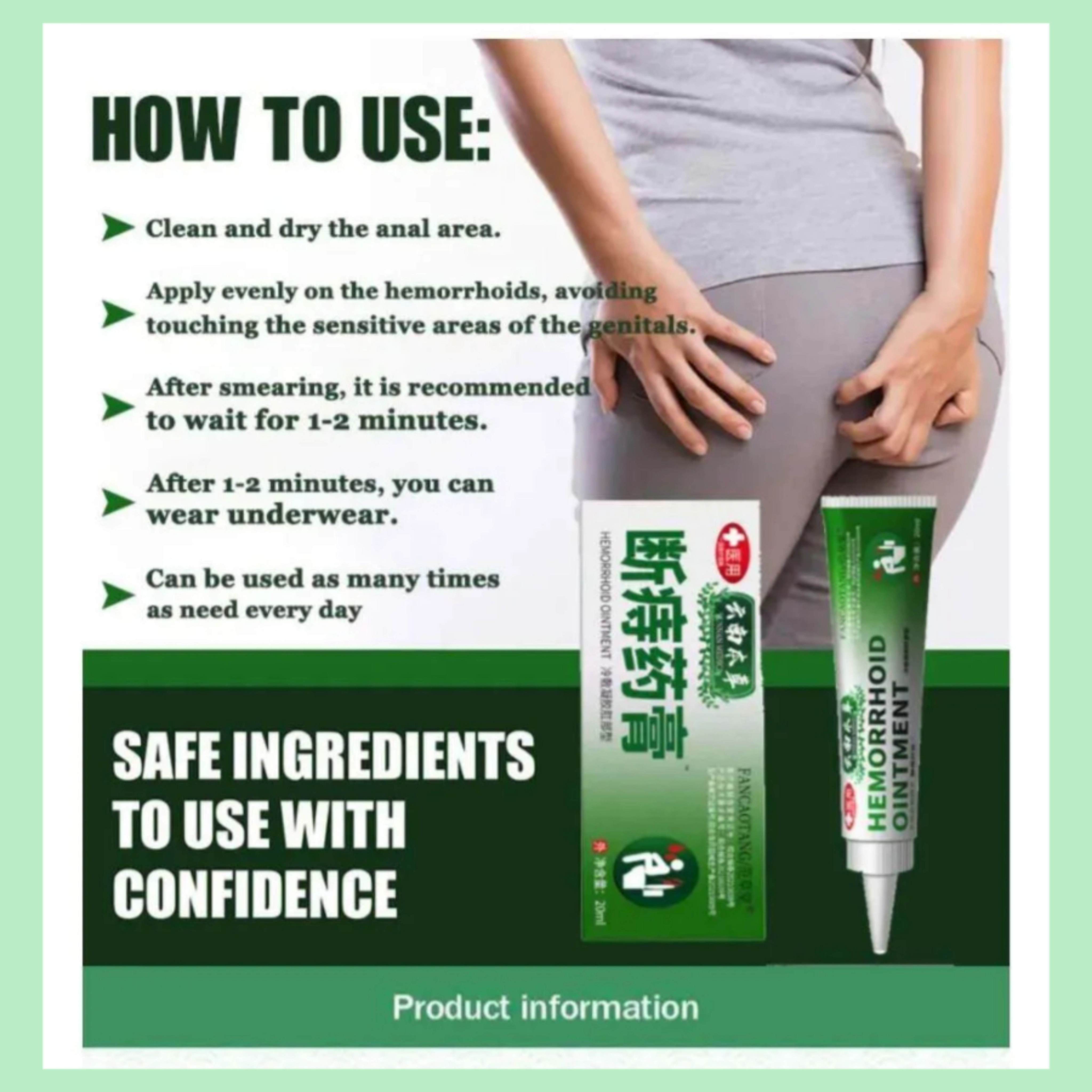 20ml Natural Krim Herbal Mengecut Buasir Luar & Dalam / Hemorrhoids Herbal Ointment Cream 本草断痔疮膏 ...