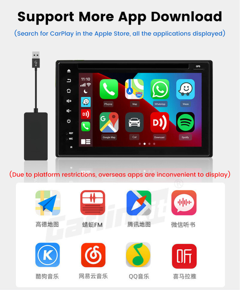 Carlinkit 3.0 Wireless Android Carplay Infotainment Adapter Carlink Kit ...