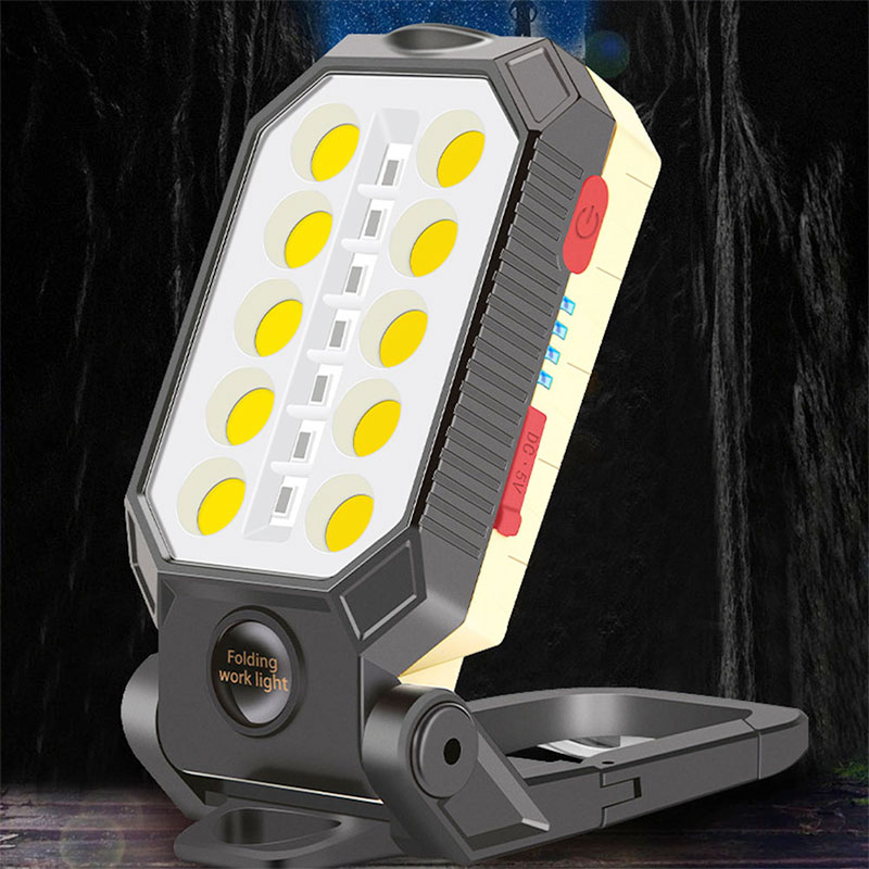 𝟰 𝗠𝗢𝗗𝗘 》180° Foldable LED Flashlight Hanging Camping Torchlight ...