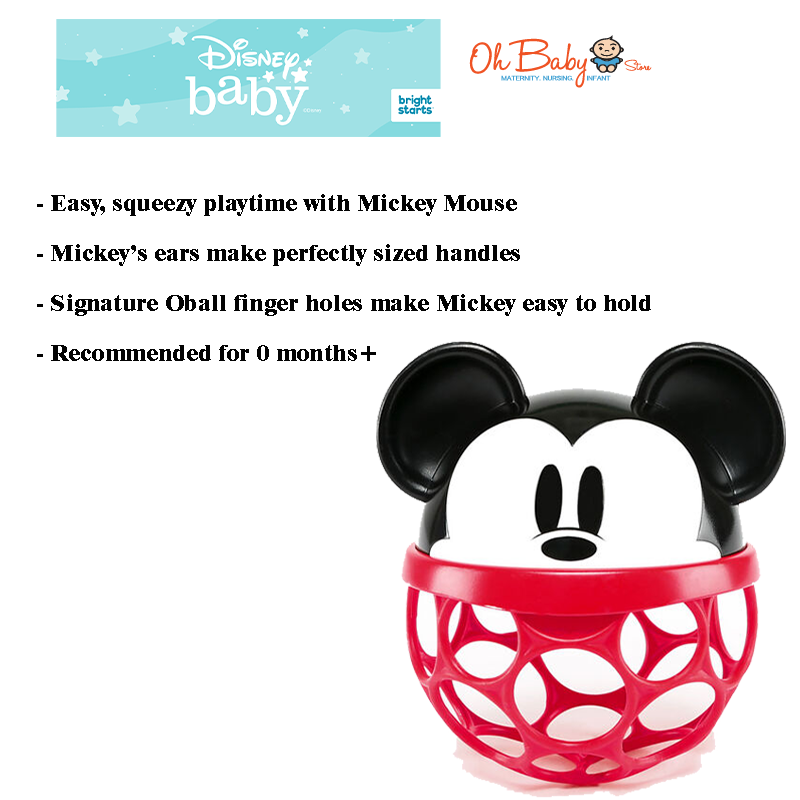 Bright Starts Disney Baby Mickey Mouse Rattle Along Buddy 0m+ | Shopee ...
