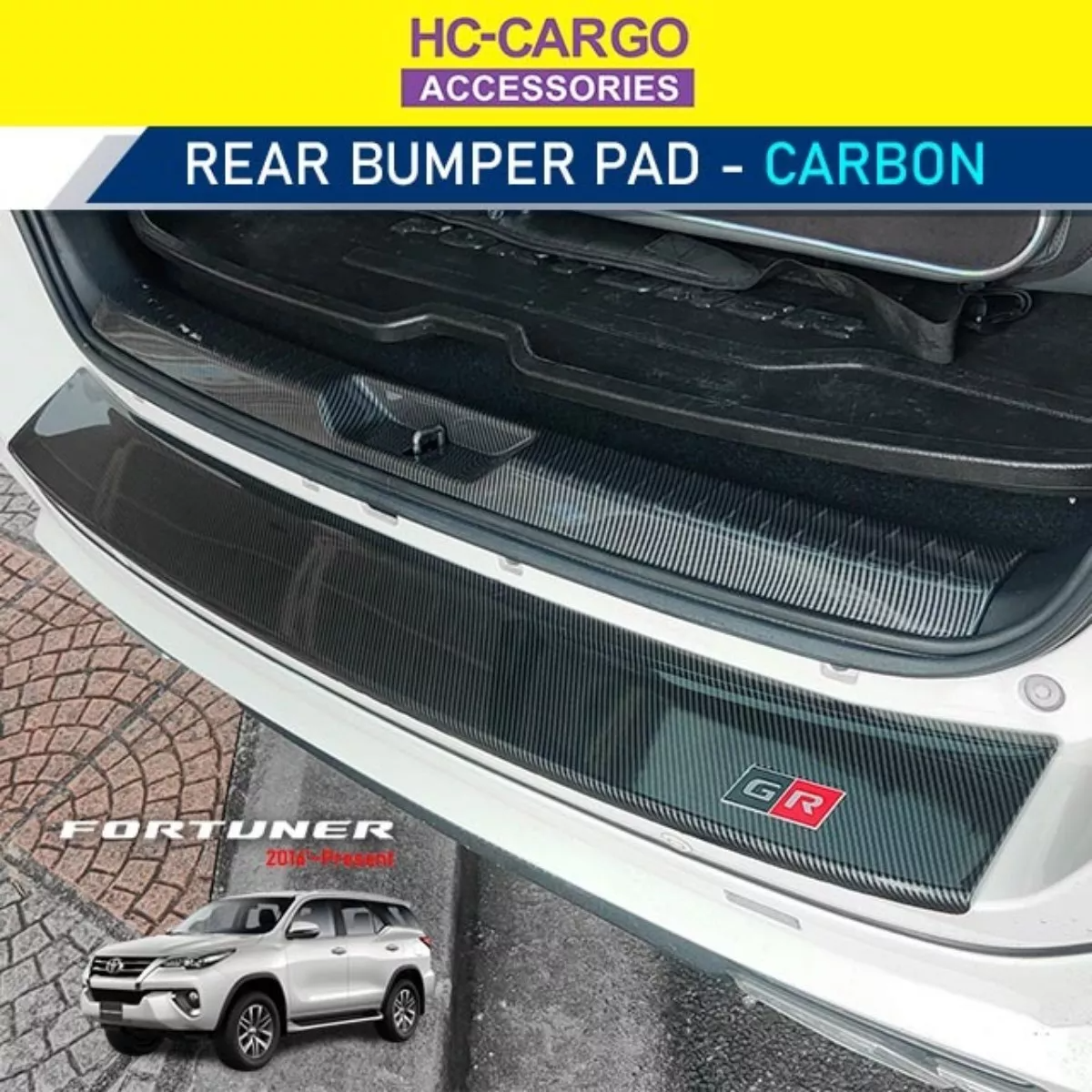 HC Cargo Toyota Fortuner 2016 - 2023 GR CARBON Rear Guard Protector ...