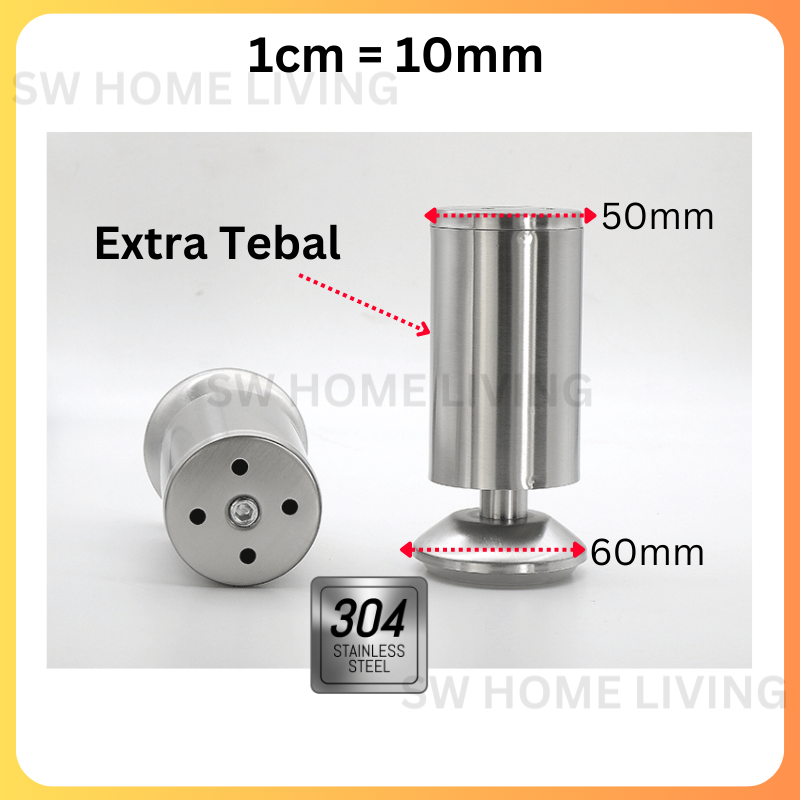 SW Kaki Sofa heavy Duty Stainless Steel Adjustable Leg kaki katil kaki ...