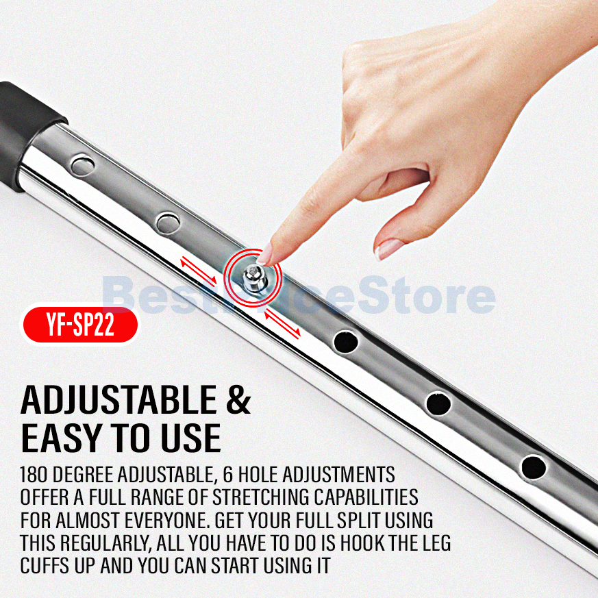 BPS Gym Grade Leg Split Stretcher 9 Hole Adjustable Yoga Triangle 3 Bar ...
