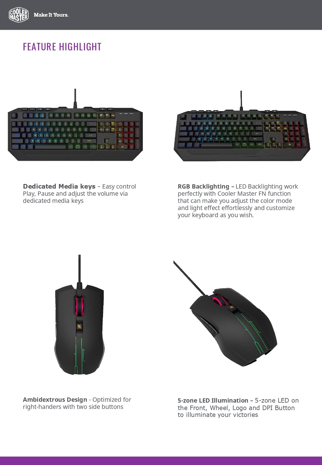 Cooler Master DEVASTATOR 3 RGB (CM-SGB-3000-KKMF4-US) / DEVASTATOR 3 ...