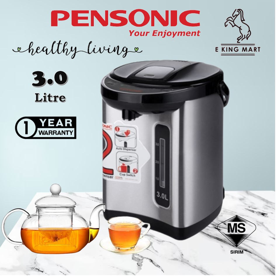 Pensonic 3.0L Thermo Pot Hot Water Dispenser PTF-3001 360 Swivel Base Termo Flask AIR PANAS ...