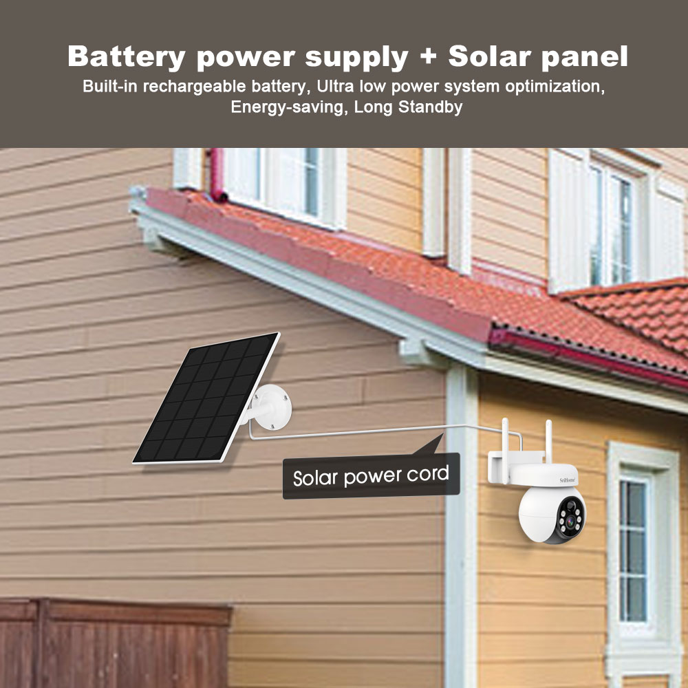 4G Sim Card + Solar CCTV Outdoor SriHome DH001 (4MP) 2K WiFi Camera ...