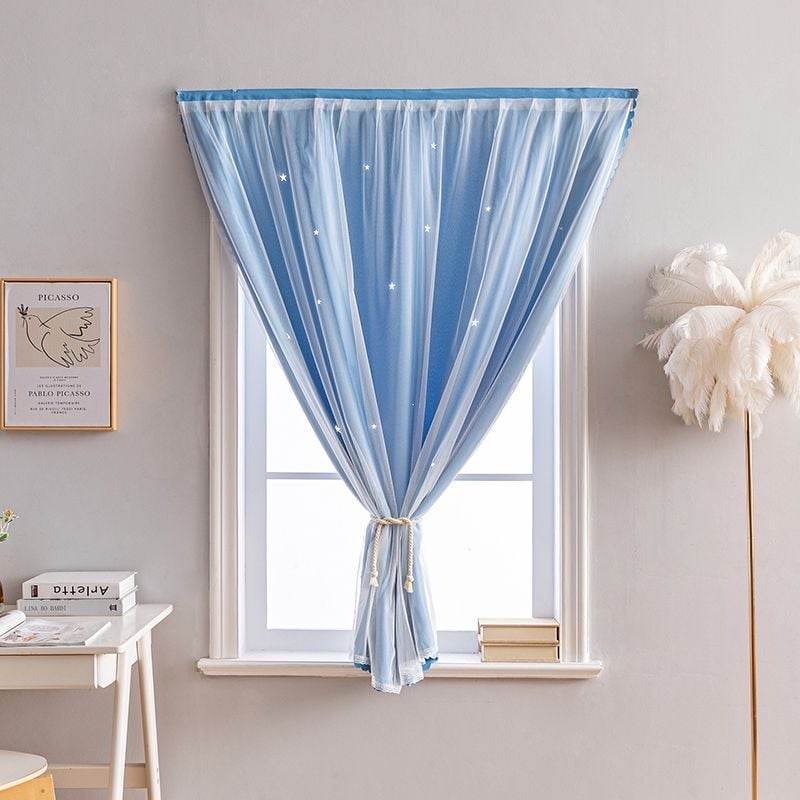 Self-adhesive Window Curtain Bedroom Curtain Blackout Curtains Paste ...