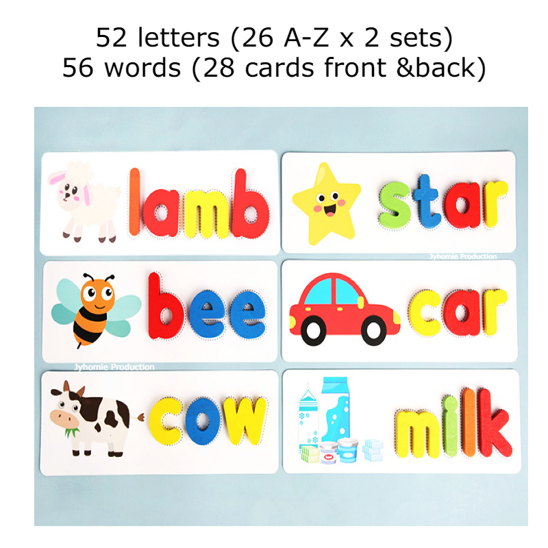 Board Game ABC Spelling Game ABC Puzzle ABC Letter Card Kid Puzzle ...