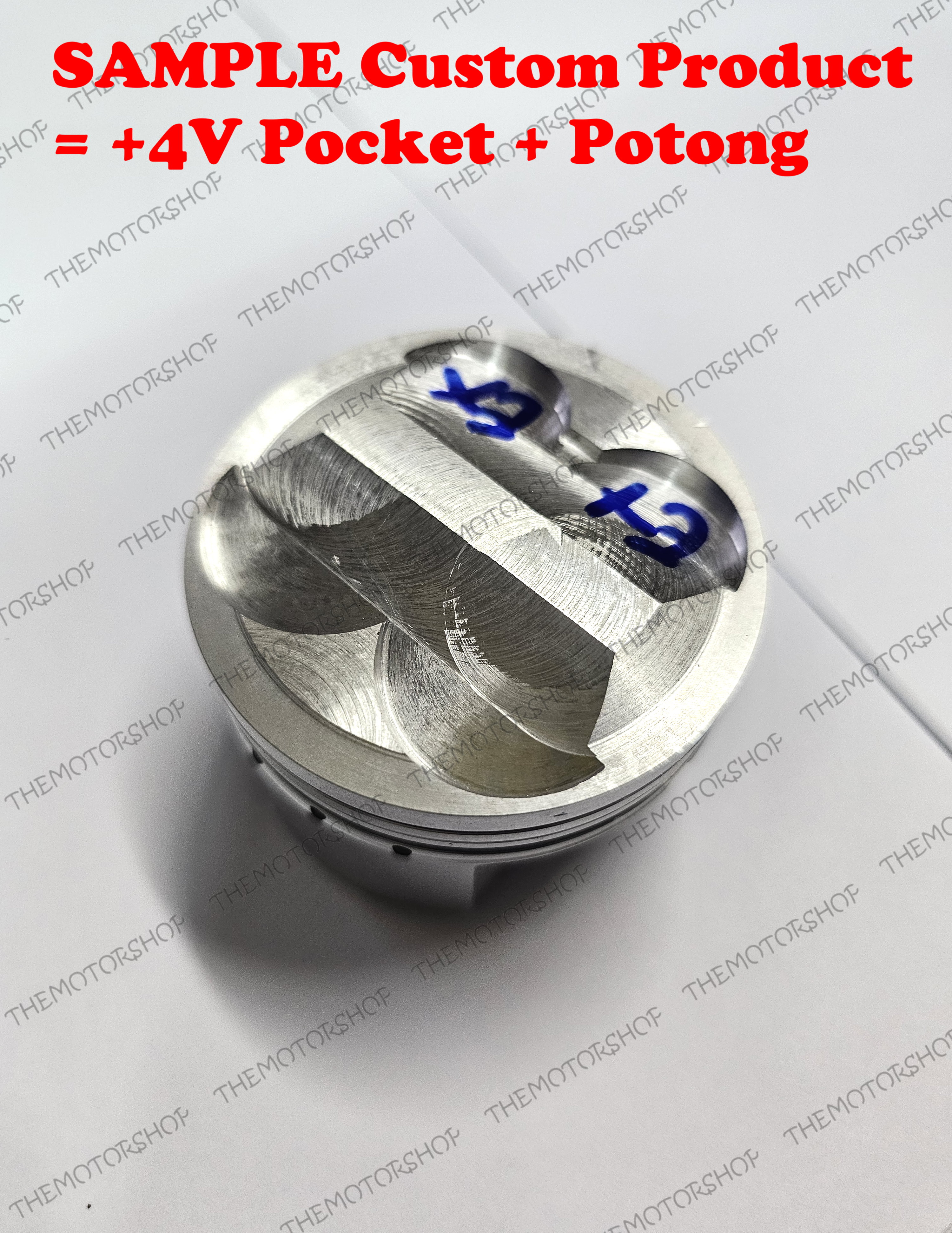 👍(+Pocket 4V/2V) 57mm/53mm DOME Piston Custom LEO RACING (13PIN 13mm ...