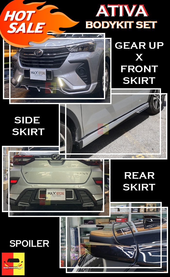 PERODUA ATIVA GEAR UP STYLE FULLSET BODYKIT WITH PAINT WITH DAYLIGHT ...