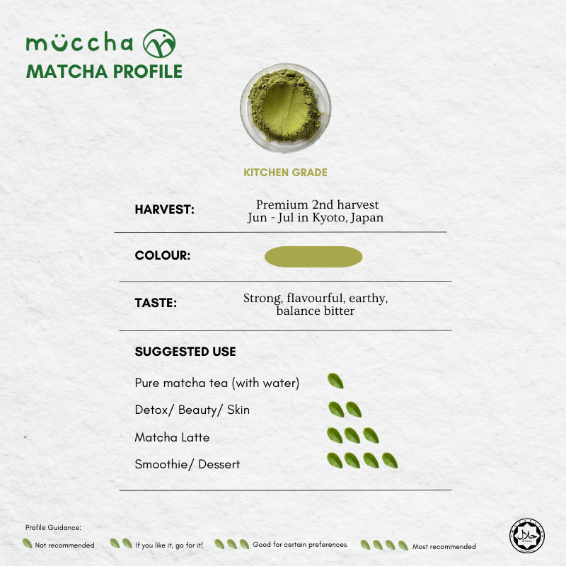 MUCCHA by Rosie's Ross Japanese Pure Matcha Powder [Kitchen Grade ...