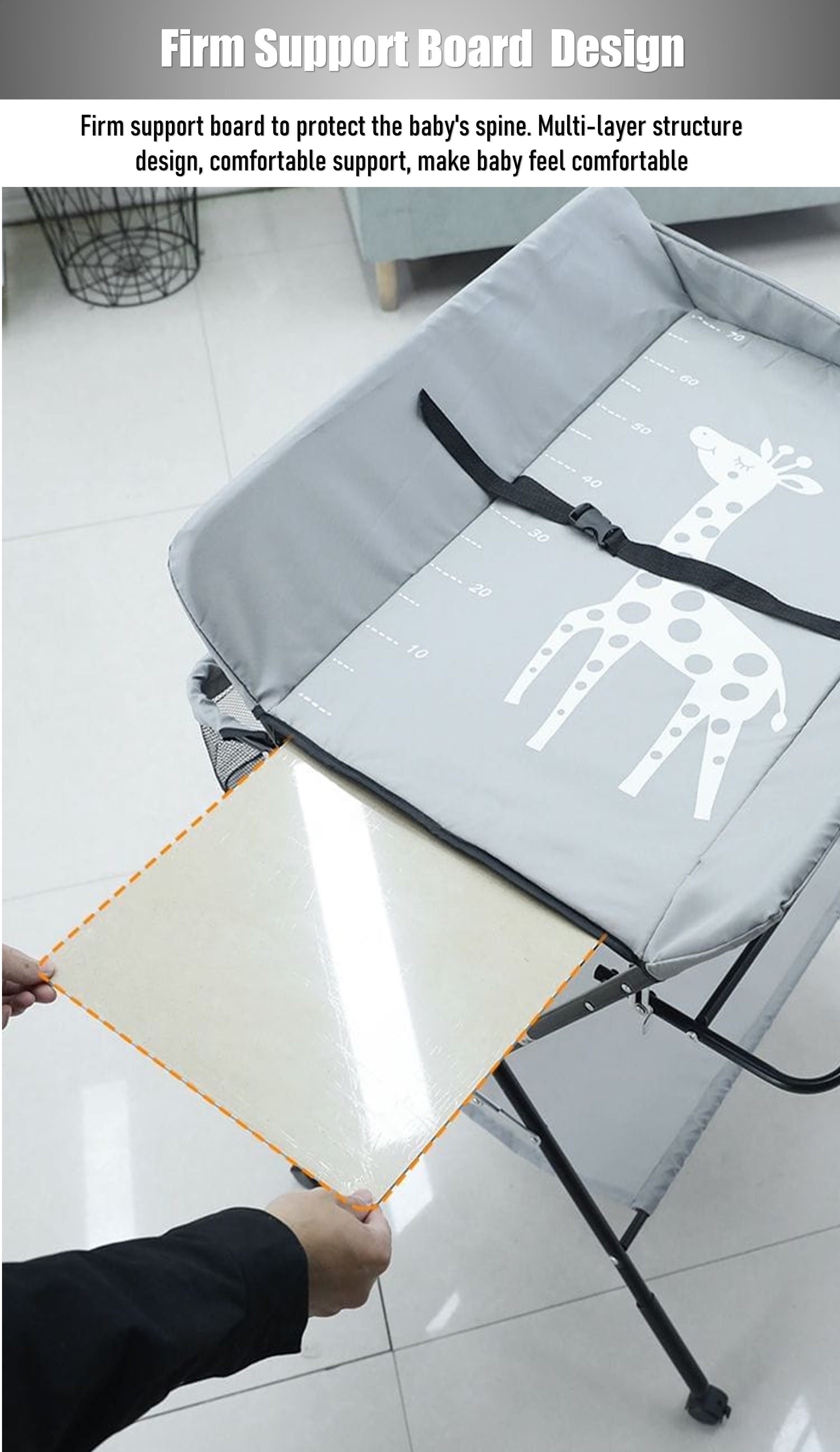 New Born Baby Foldable Mobile Changing Table Baby Nursing Table With ...