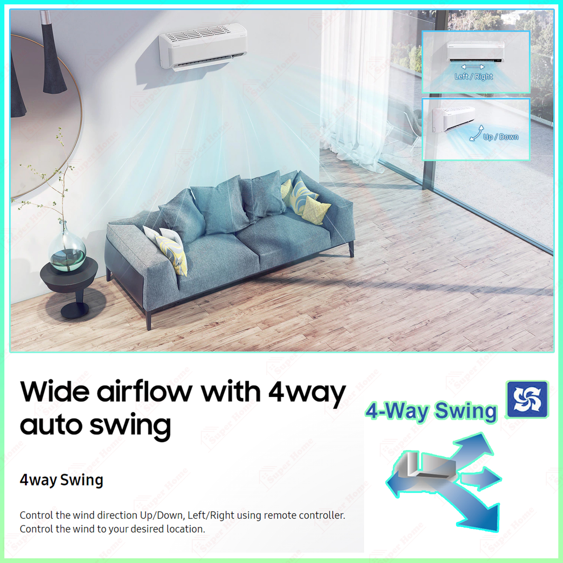 Samsung WindFree 1.0hp Inverter Air-Conditioner AR10BYEAAWKNME ...