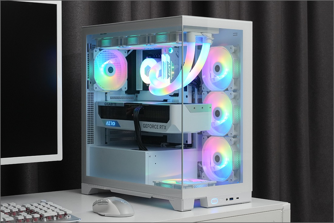 1st Player MIKU MI8 Tempered Glass ATX Gaming Pc Casing (WHITE/BLACK ...