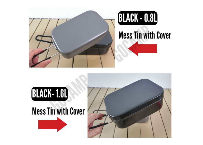 Ultralight Aluminium Mess Tin With Cover British Army Foldable Handle ...