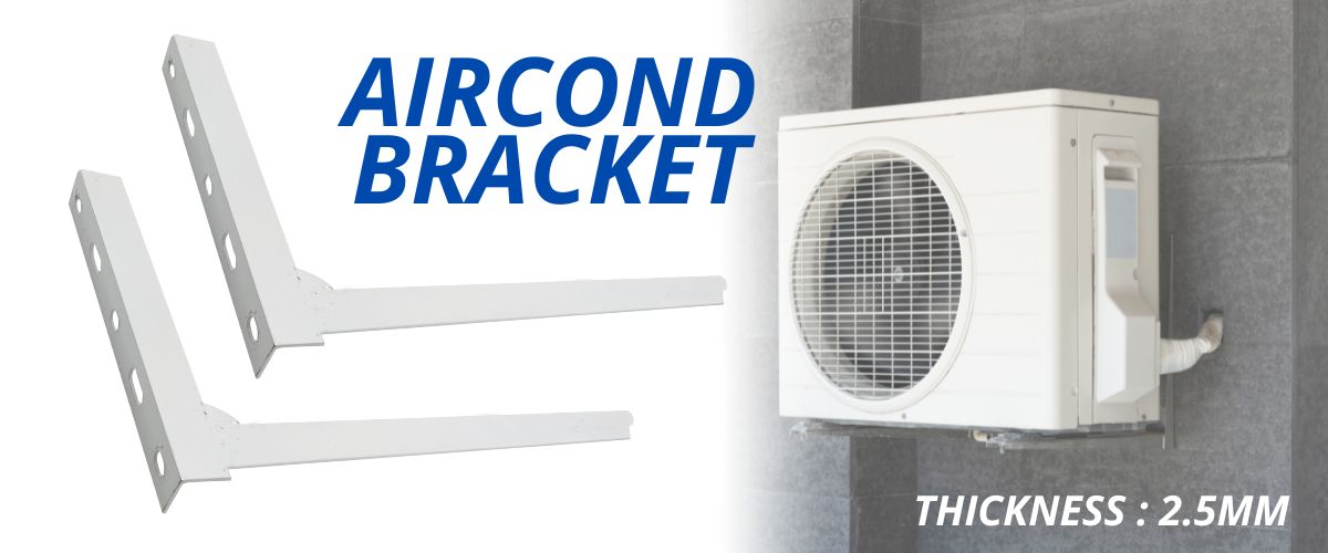 [2 PCS] Aircon Bracket Wall Mounted Air Conditioner Outdoor Inverter ...