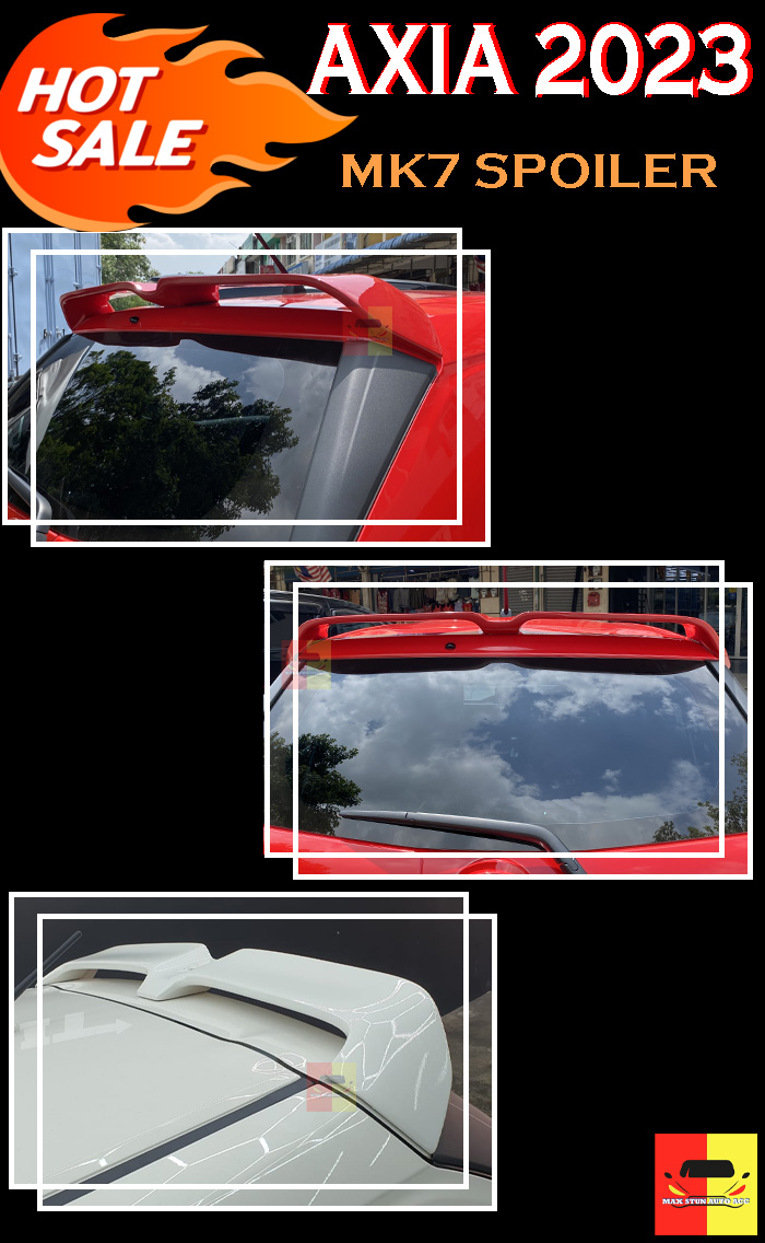 PERODUA AXIA 2023 MK7 SPOILER REAR TRUNK SPOILER AXIA BARU MK7 STYLE SPOILER NEW AXIA BUMPER ...