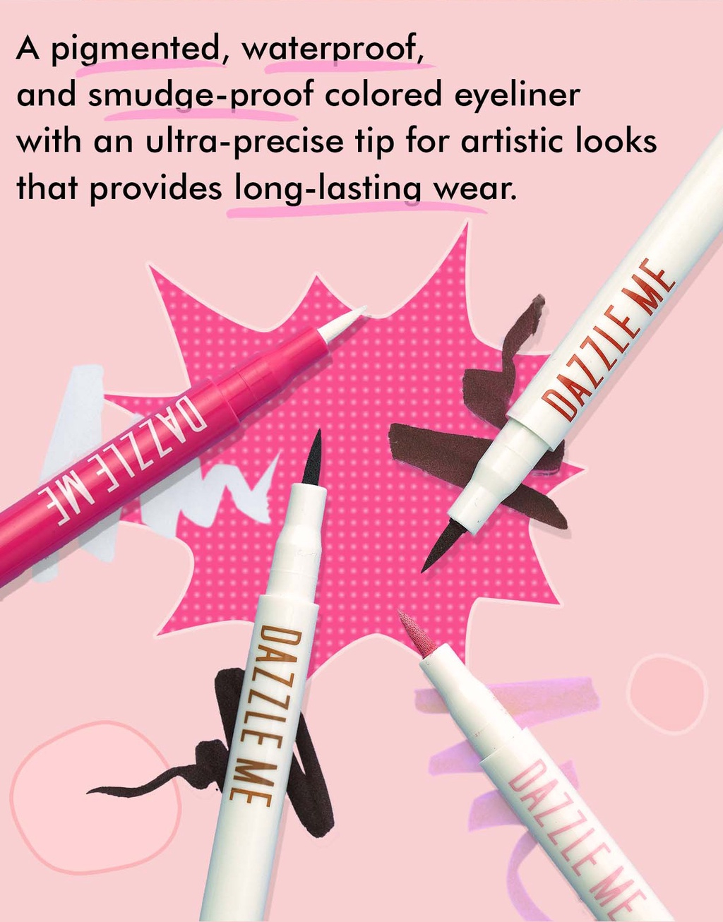 [LOCAL SHIPMENT] DAZZLE ME Color-Chic Liquid Eyeliner Colour Eyeliner ...