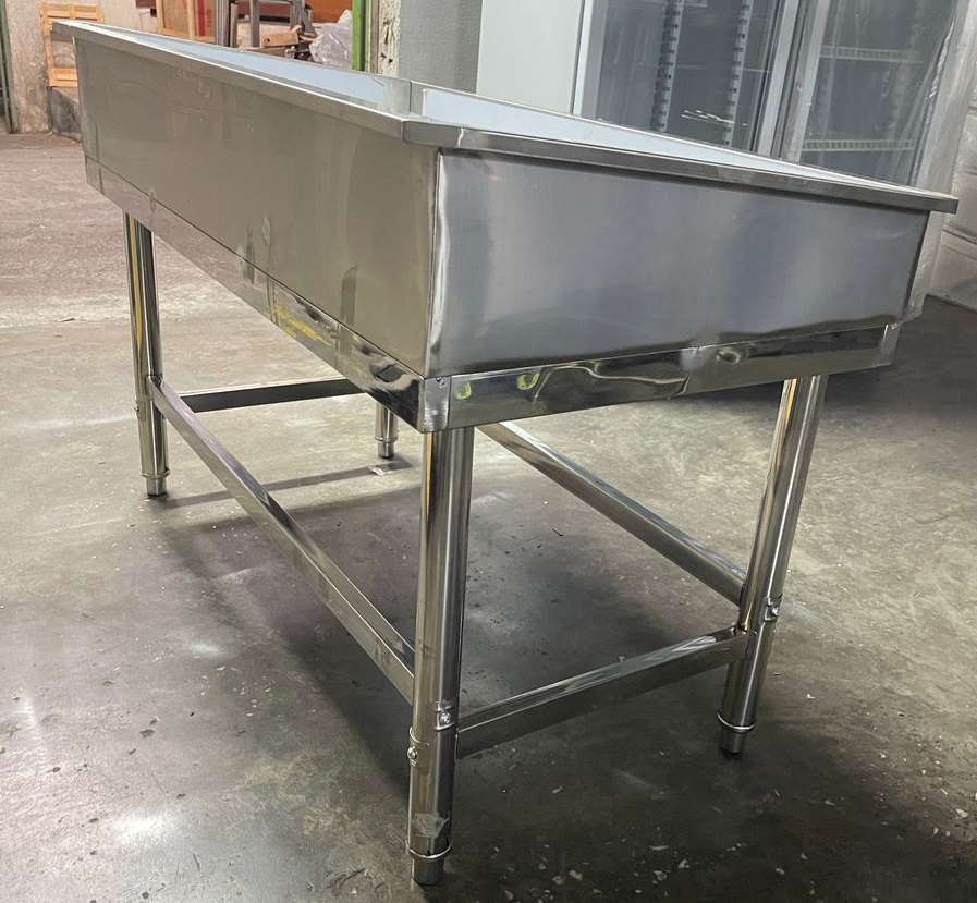MEJA SEAFOOD DISPLAY IKAN BAKAR/TABLE DISPLAY HASIL LAUT/STAINLESS ...