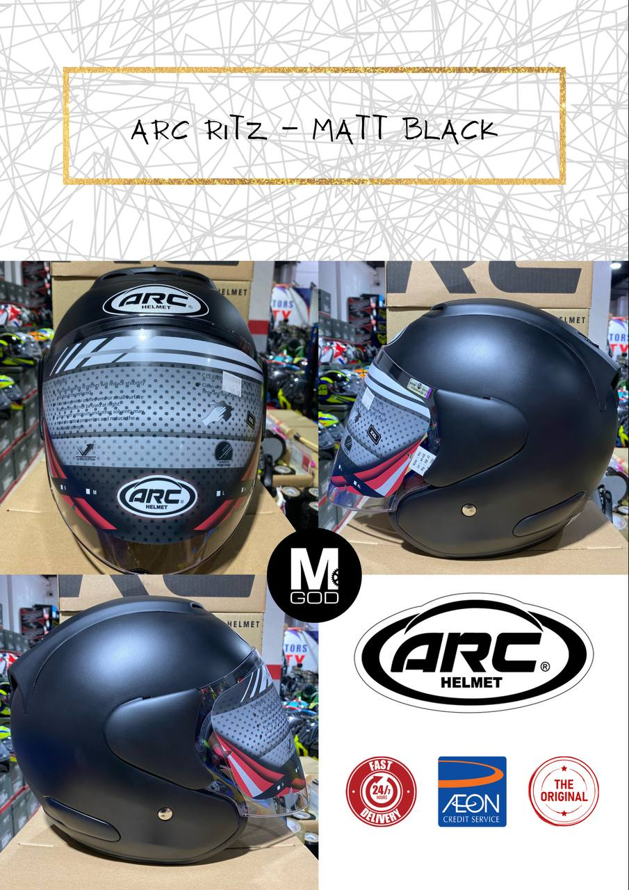 HELMET ARC RITZ 100% ORIGINAL ARC RITZ HELMET RITZ ARC WHITE BLACK BLUE ...