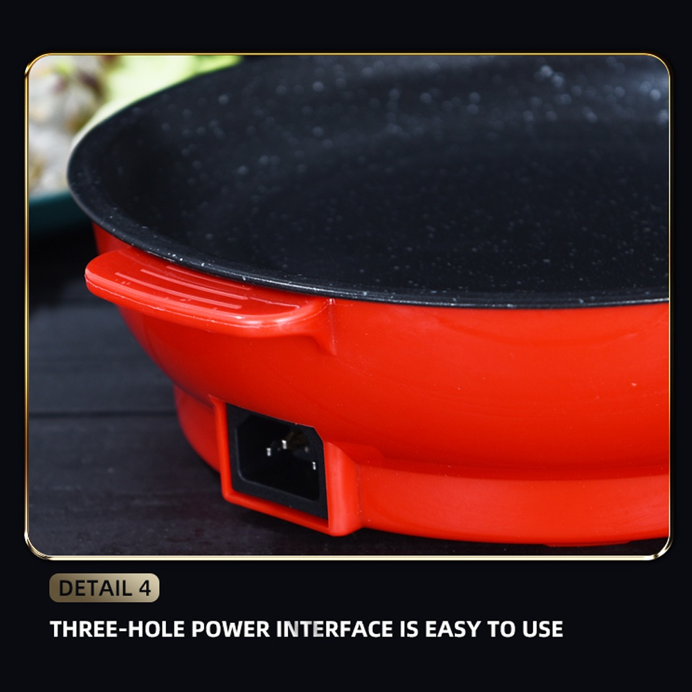 💥Household Electric Frying Pan Electric BBQ Teppanyaki Grill Rack ...