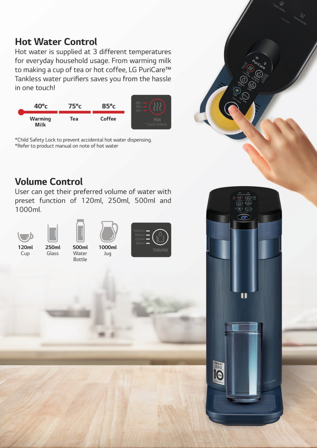 LG PuriCare WD216AN / WD516AN / WD518AN Tankless Water Purifier | Hot ...
