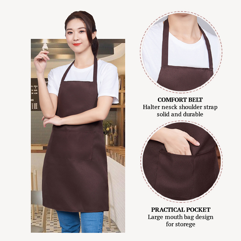 𝟮 𝗫 𝗣𝗢𝗖𝗞𝗘𝗧𝗦 》 Hang Neck Overall Water Oil Proof Kitchen Apron ...