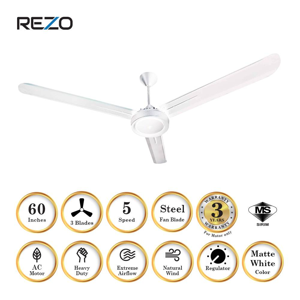 Khind 60" Ceiling Fan with Regulator CF6C23/CF608/CF618/REZO K16/Milux ...
