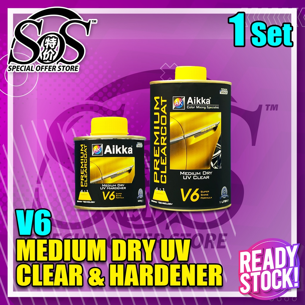 Premium Aikka ClearCoat V4 V6 V10 V12 AK1080 Tahan Panas UV Protection Super Fast Dry 2K HIGH ...