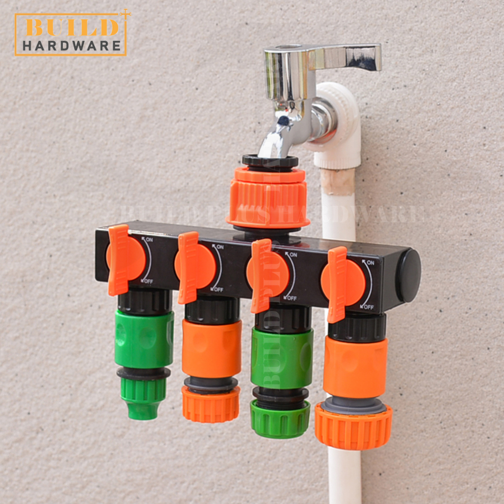 4 Ways Water Outlet Controller With Shut Off Valve Garden Tap Faucet ...