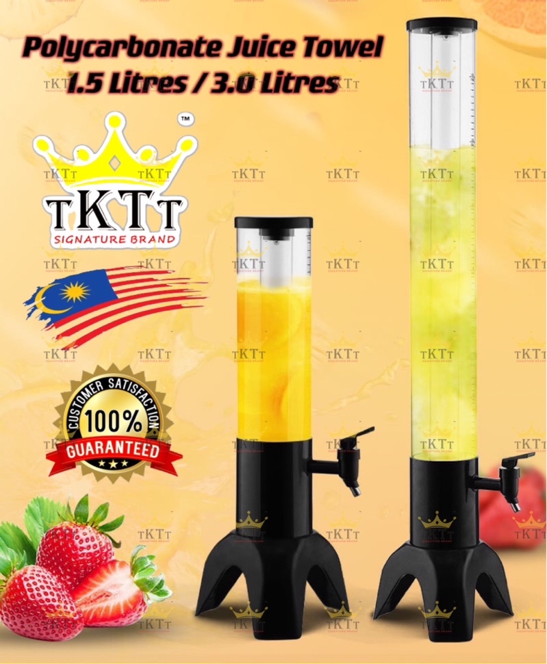 TKTT Polycarbonate Juice Tower ABS Beverage Dispenser Cocktail Tower ...
