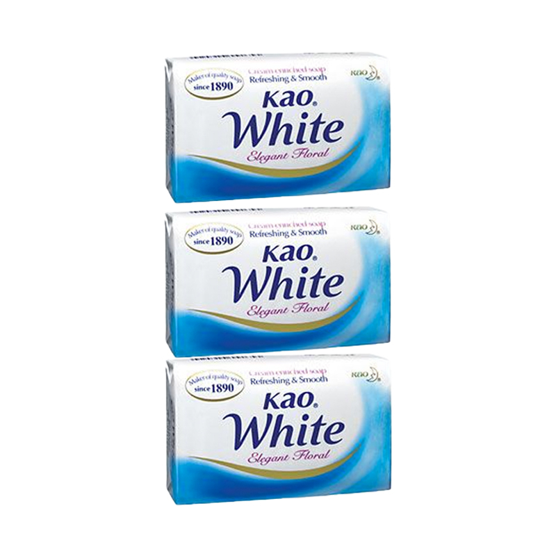 Kao White Elegaant Floral Soap Fresh Floral Cream Enriched Soap130g Refreshing Smooth Skin Sabun ...