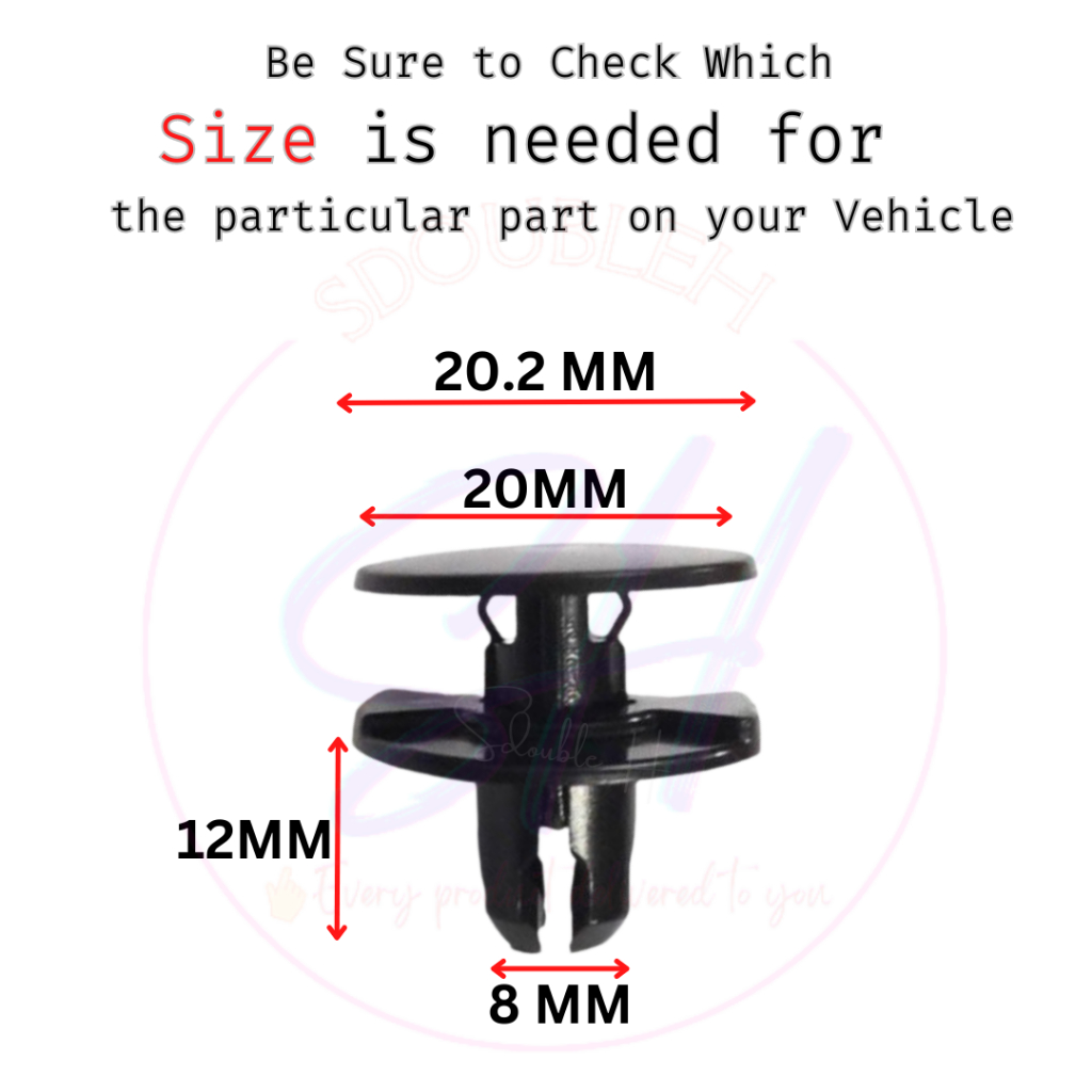 10PCS HA-129 Honda Civic Accord City Inner Fender Clip Mudguard Klik ...