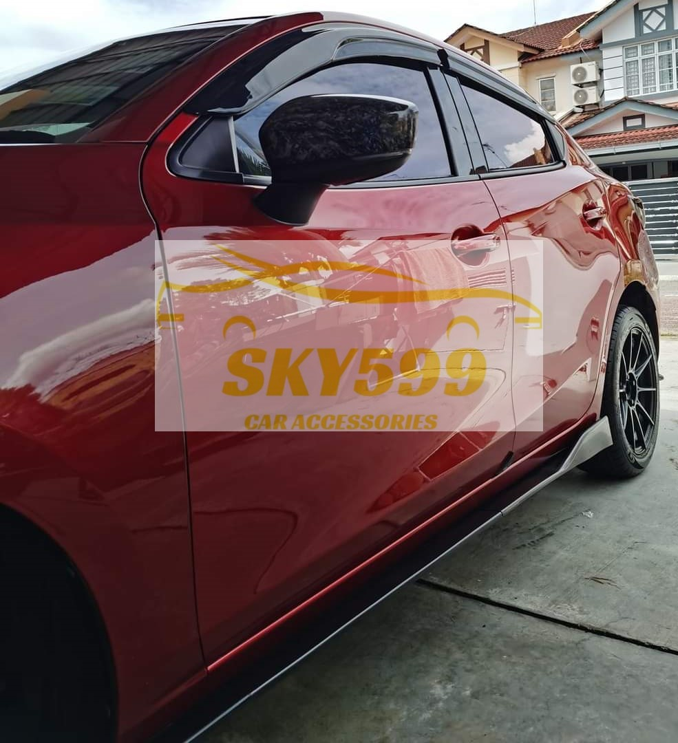 Mazda 2 Front Bumper Diffuser Lip Wrap Angle Splitters Black Carbon ...