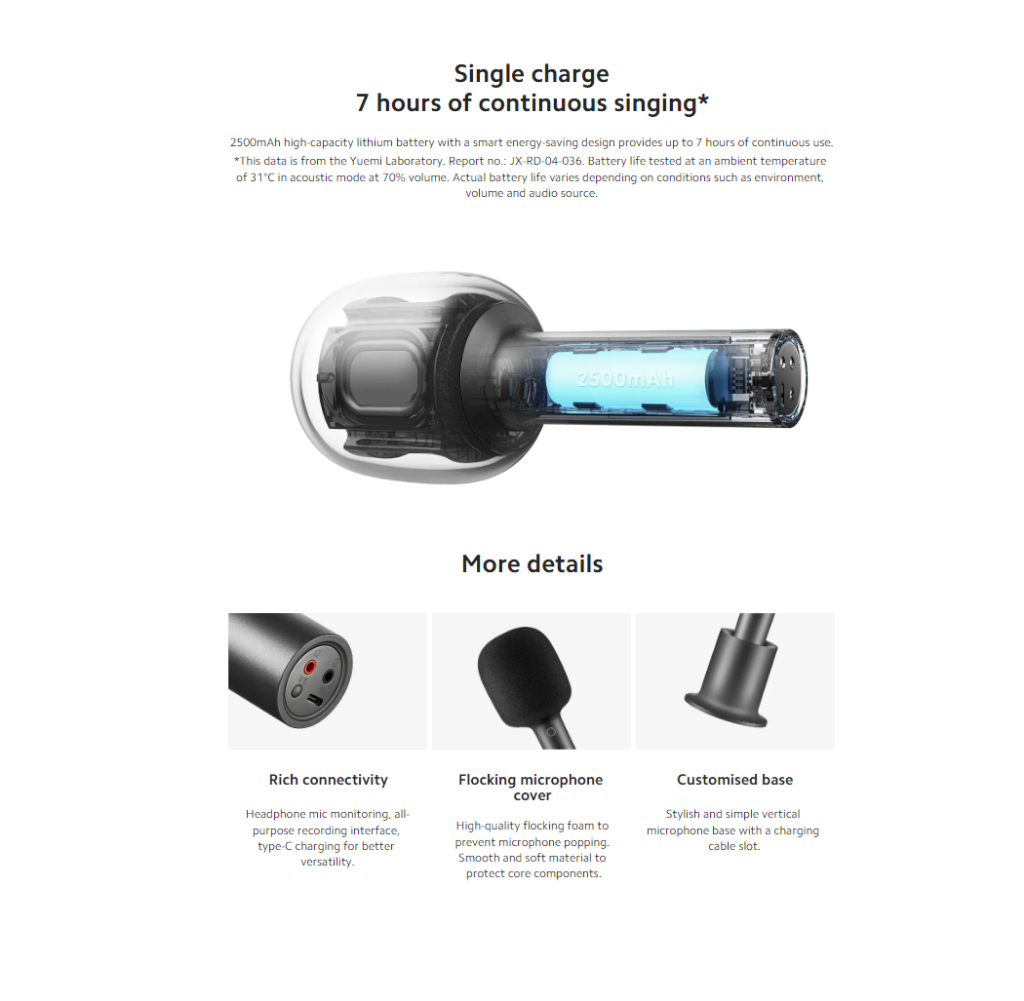 [Global] Xiaomi MIJIA K Song Microphone Karaoke Bluetooth 5.1 Connected ...