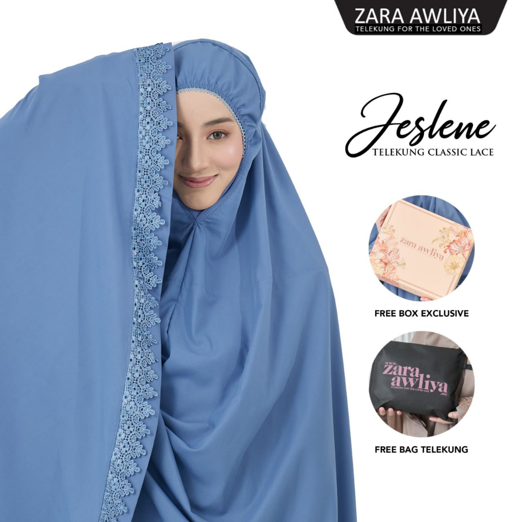Telekung Jeslene Zara Awliya Material Sejuk untuk Travel, Hadiah ...