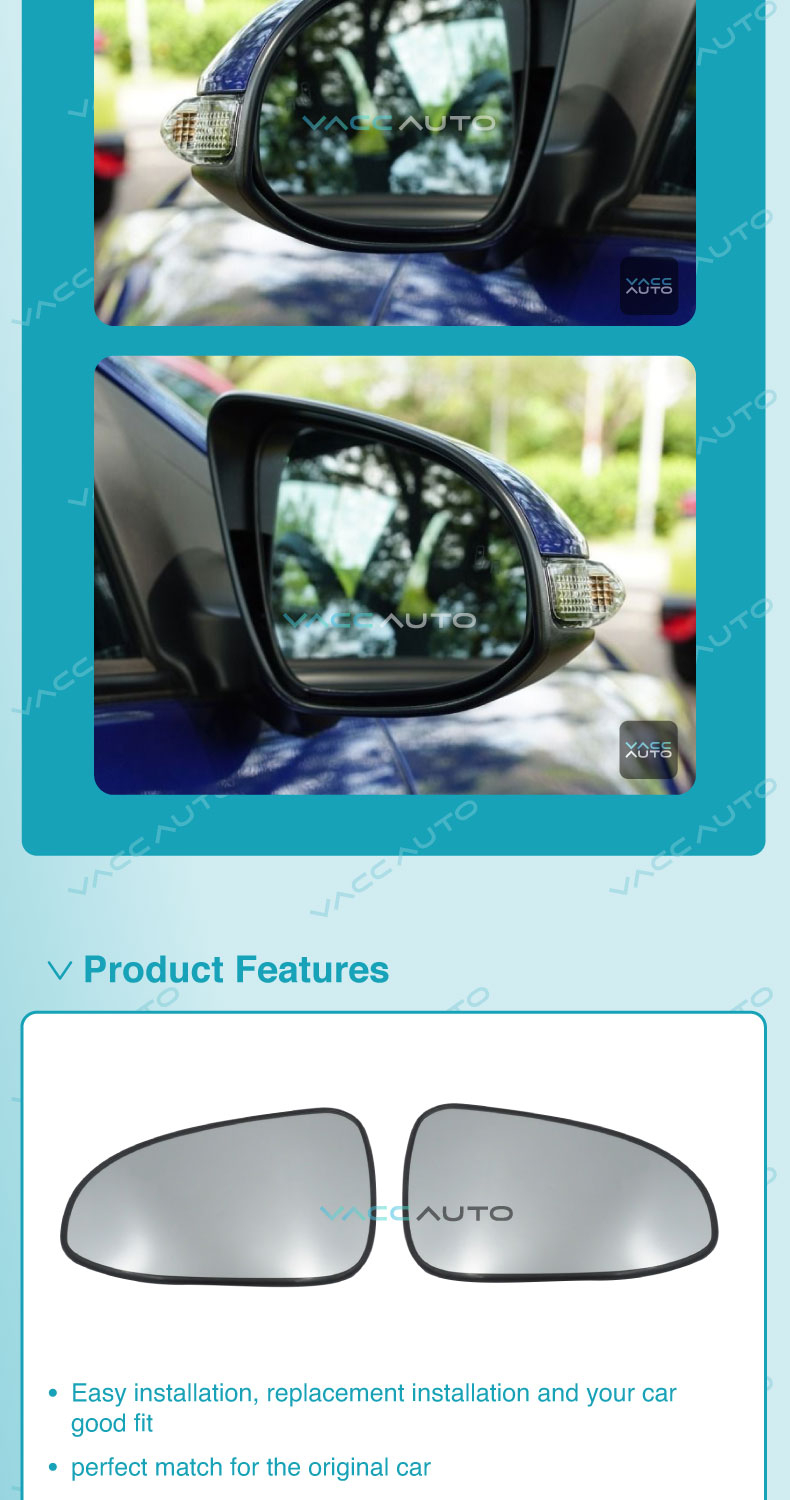 Toyota Vios (3rd Gen) Side Mirror Wide Angle Sight Rear View Mirror ...
