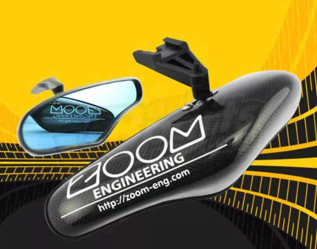 (Blue Mirror) ZOOM ENGINEERING MONACO MIRROR Centre mirror Rear view ...